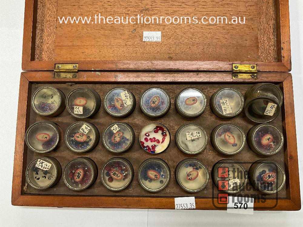 Specimen Case with Assorted Cut Gems